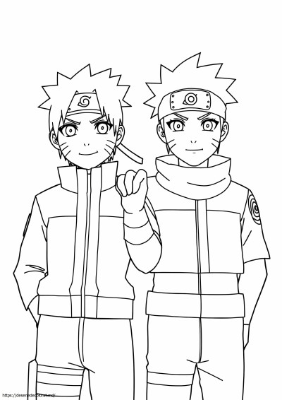 Naruto și kakashi desen de colorat