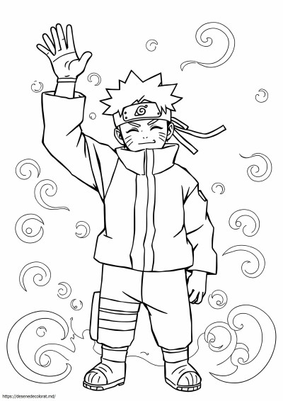 Naruto și kakashi desen de colorat