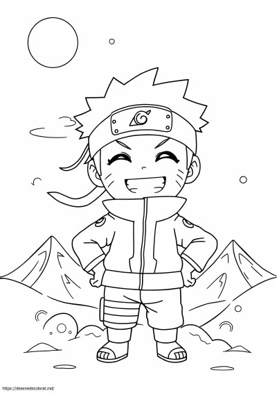 Naruto și kakashi desen de colorat