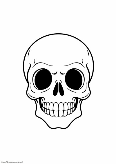 Craniu de colorat - Desene, fise si imagini de Craniu de colorat