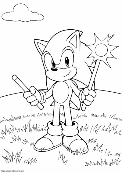 Sonic de colorat - Desene, fise si imagini de Sonic de colorat