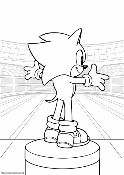 Sonic de colorat - Desene, fise si imagini de Sonic de colorat