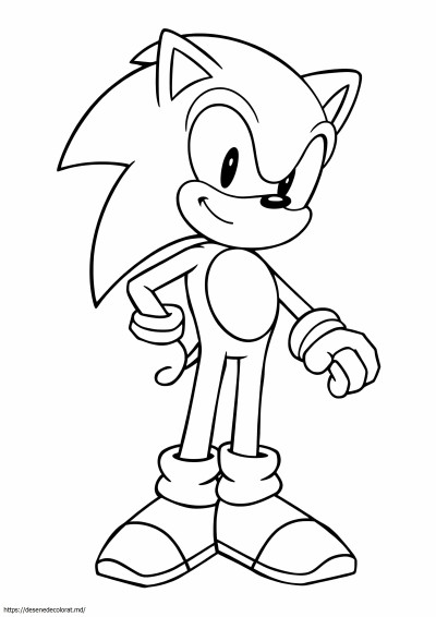Sonic de colorat - Desene, fise si imagini de Sonic de colorat