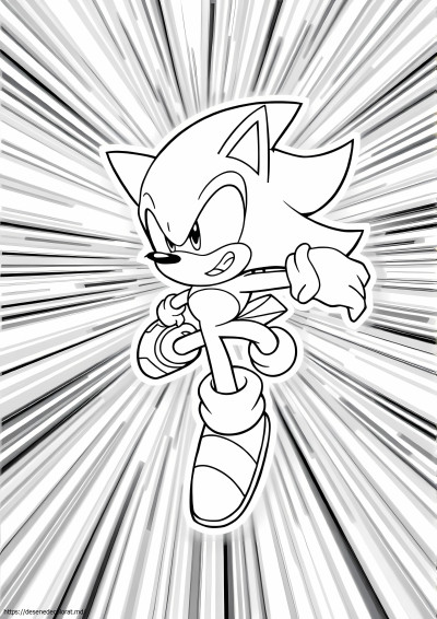 Sonic de colorat - Desene, fise si imagini de Sonic de colorat
