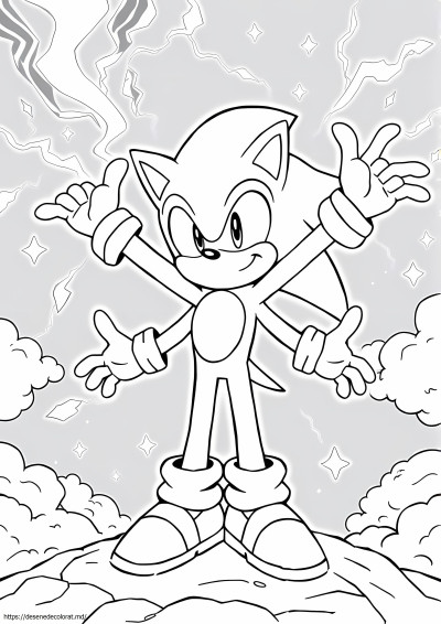 Sonic de colorat - Desene, fise si imagini de Sonic de colorat
