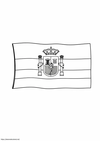 Spania de colorat - Desene, fise si imagini de Spania de colorat