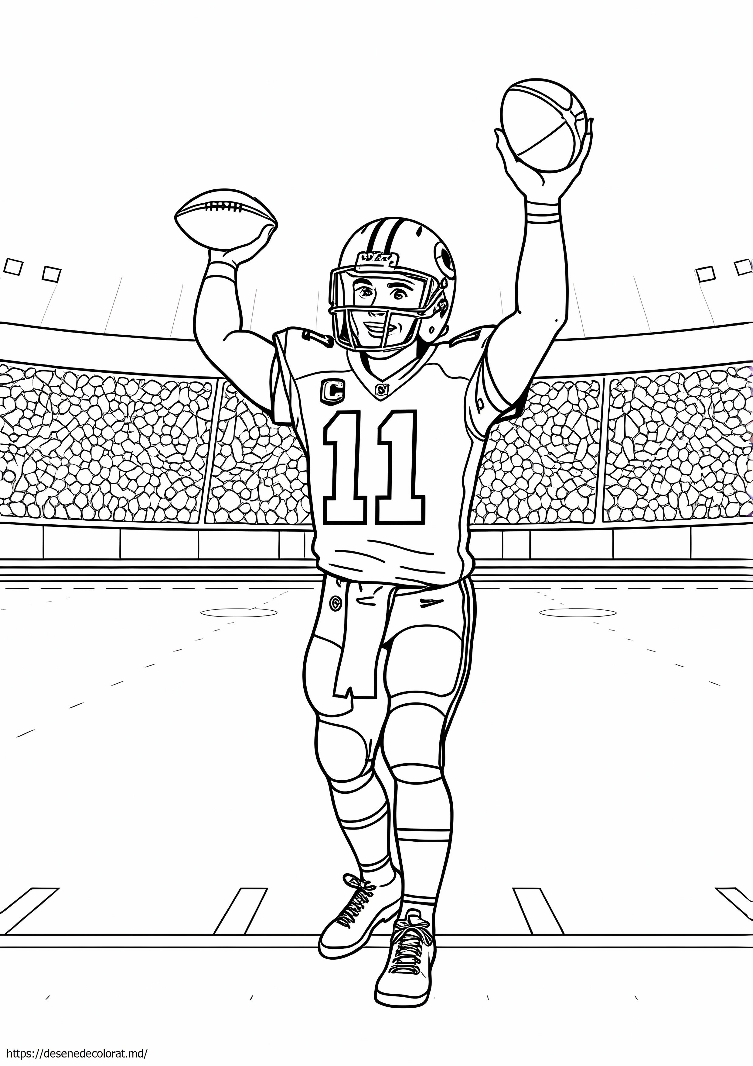 Ușor Patrick Mahomes desen de colorat