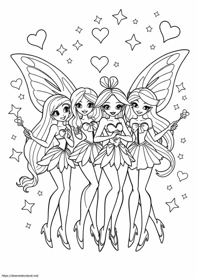 Winx club sezonul 8 desen de colorat