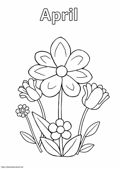 Primăvară de colorat - Desene, fise si imagini de Primăvară de colorat