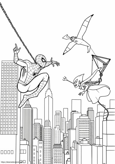 Spiderman spider sonic desen de colorat