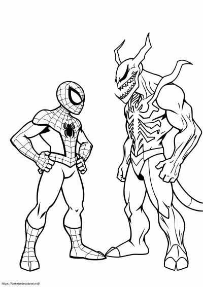 Spiderman spider sonic desen de colorat