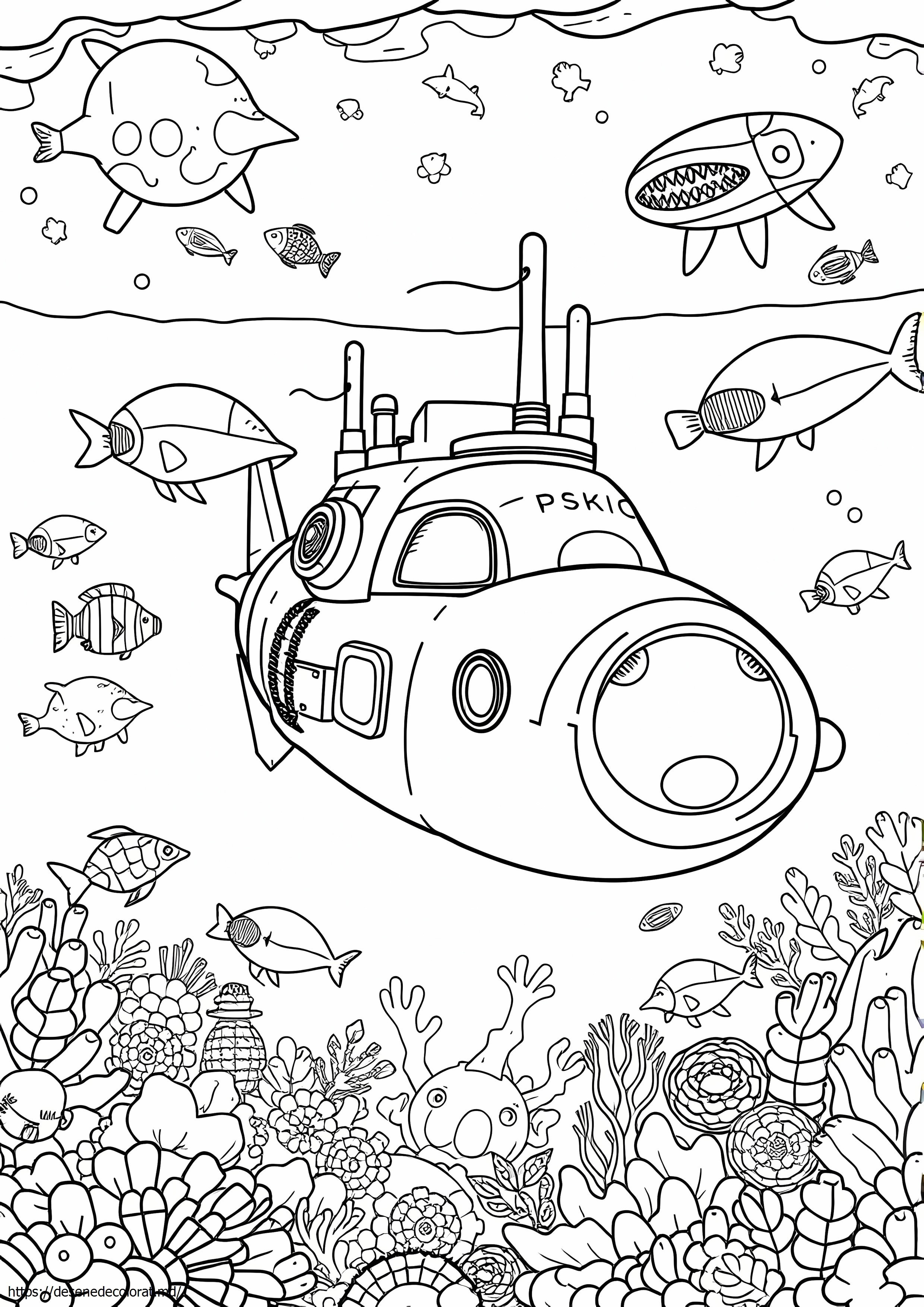 Subnautica sub zero desen de colorat