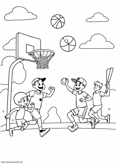 Sport de desene animate desen de colorat