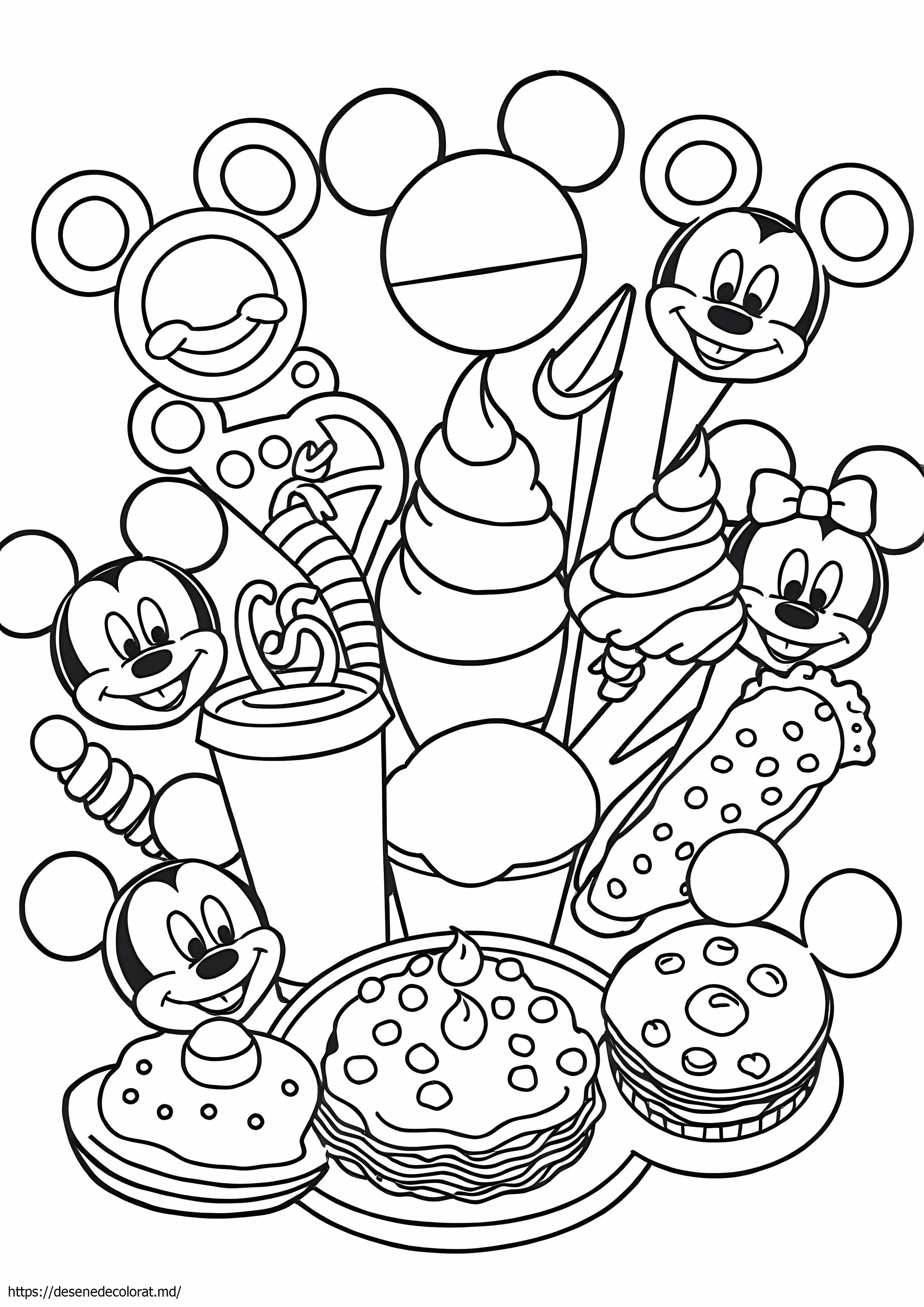 Mâncare disney desen de colorat