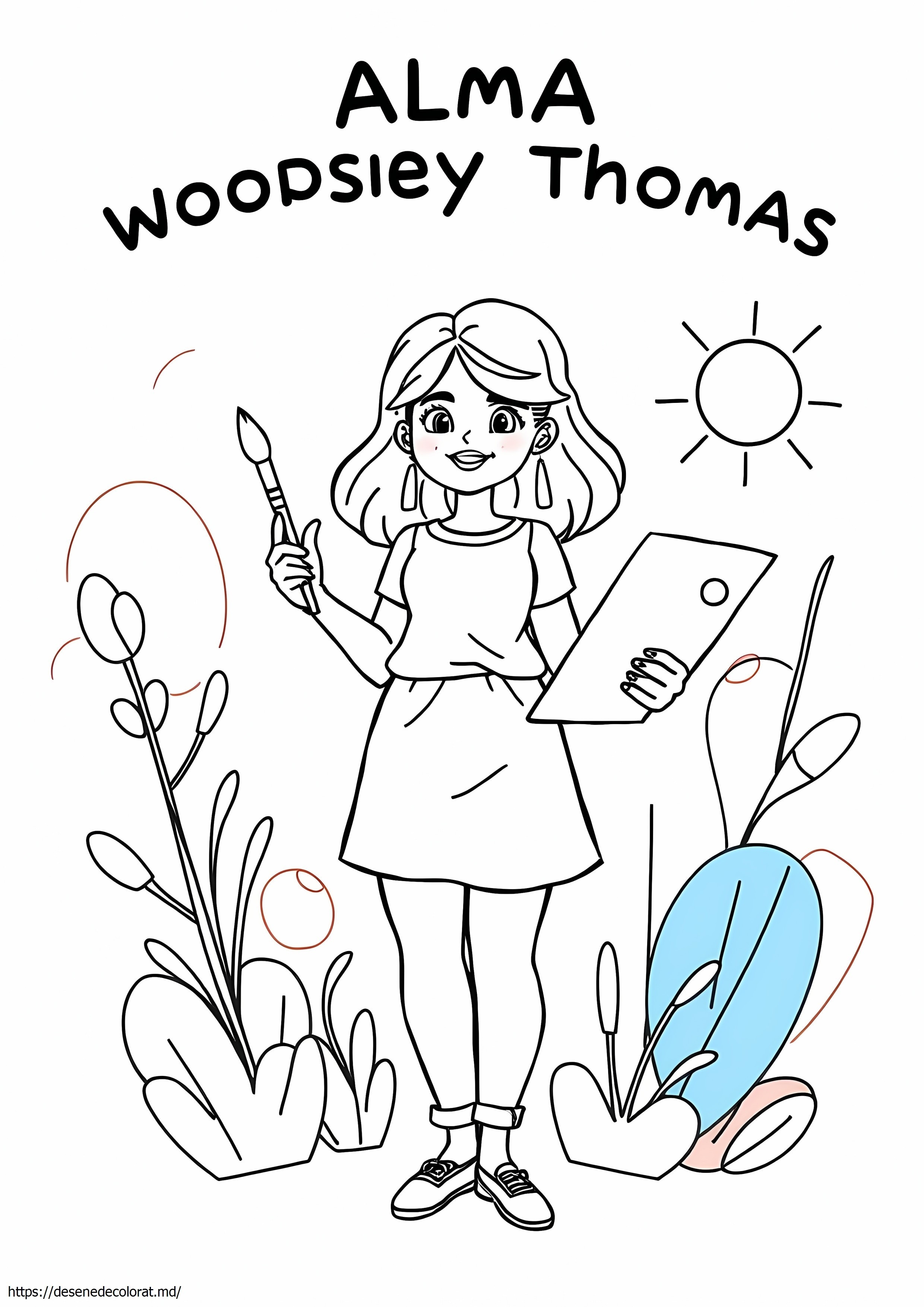 Alma woodsey thomas desen de colorat