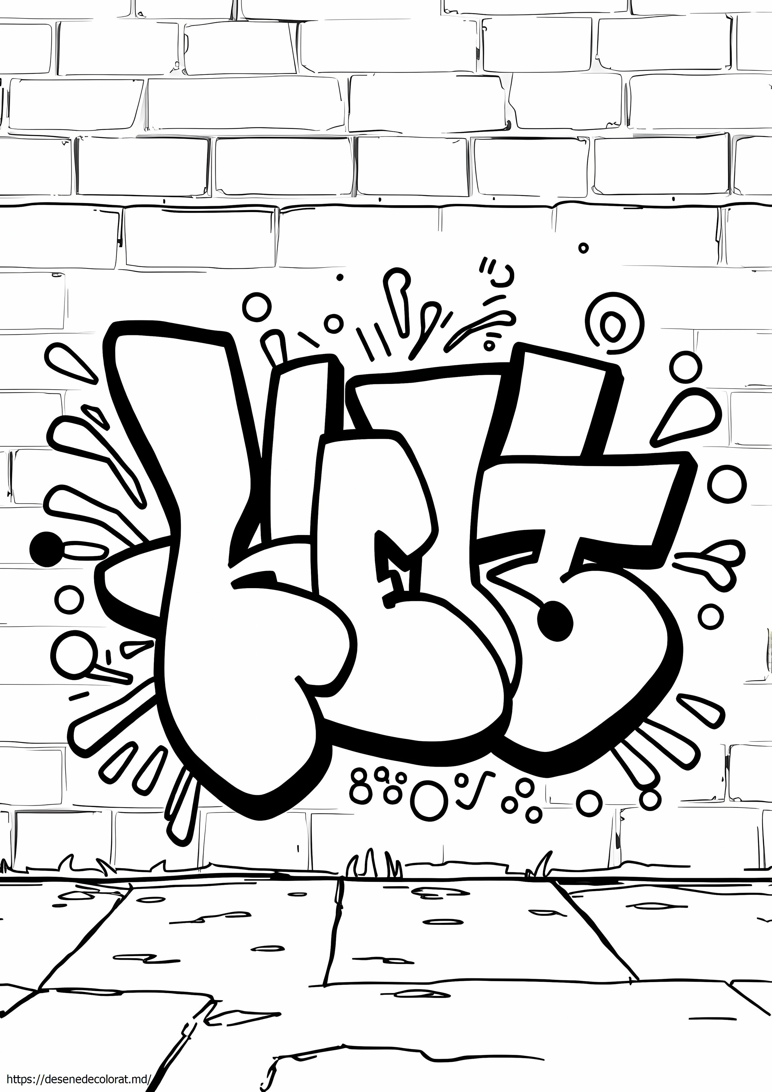 Graffiti cool desen de colorat