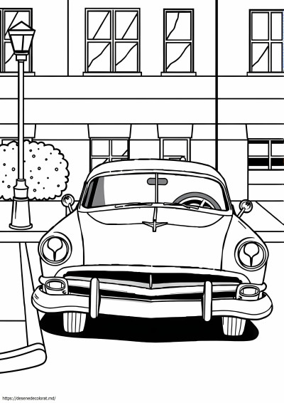 Ford deluxe din 1951 desen de colorat