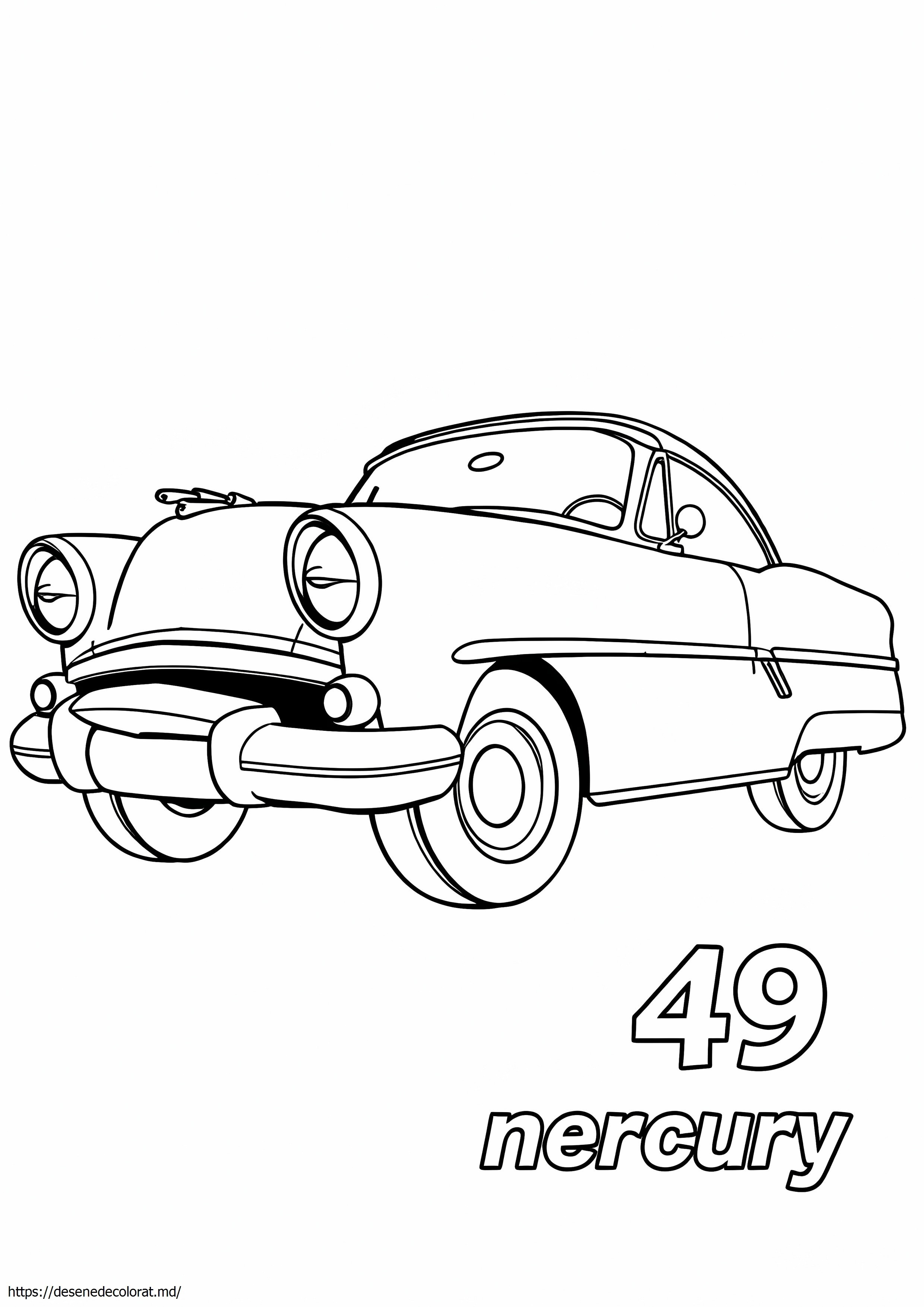 49 de mercur desen de colorat