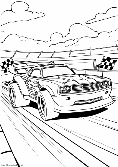 Gt scorcher hot wheels desen de colorat