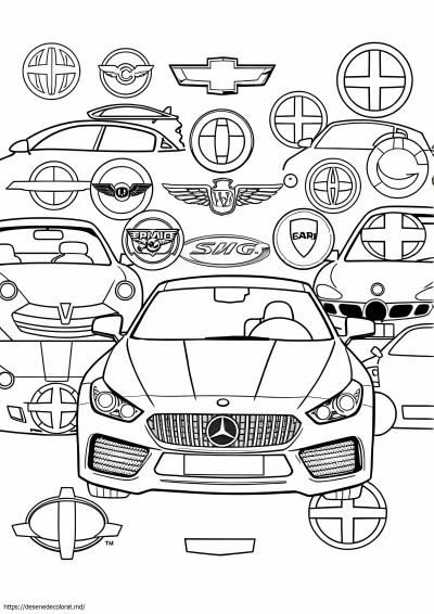 Automobile de colorat - Desene, fise si imagini de Automobile de colorat