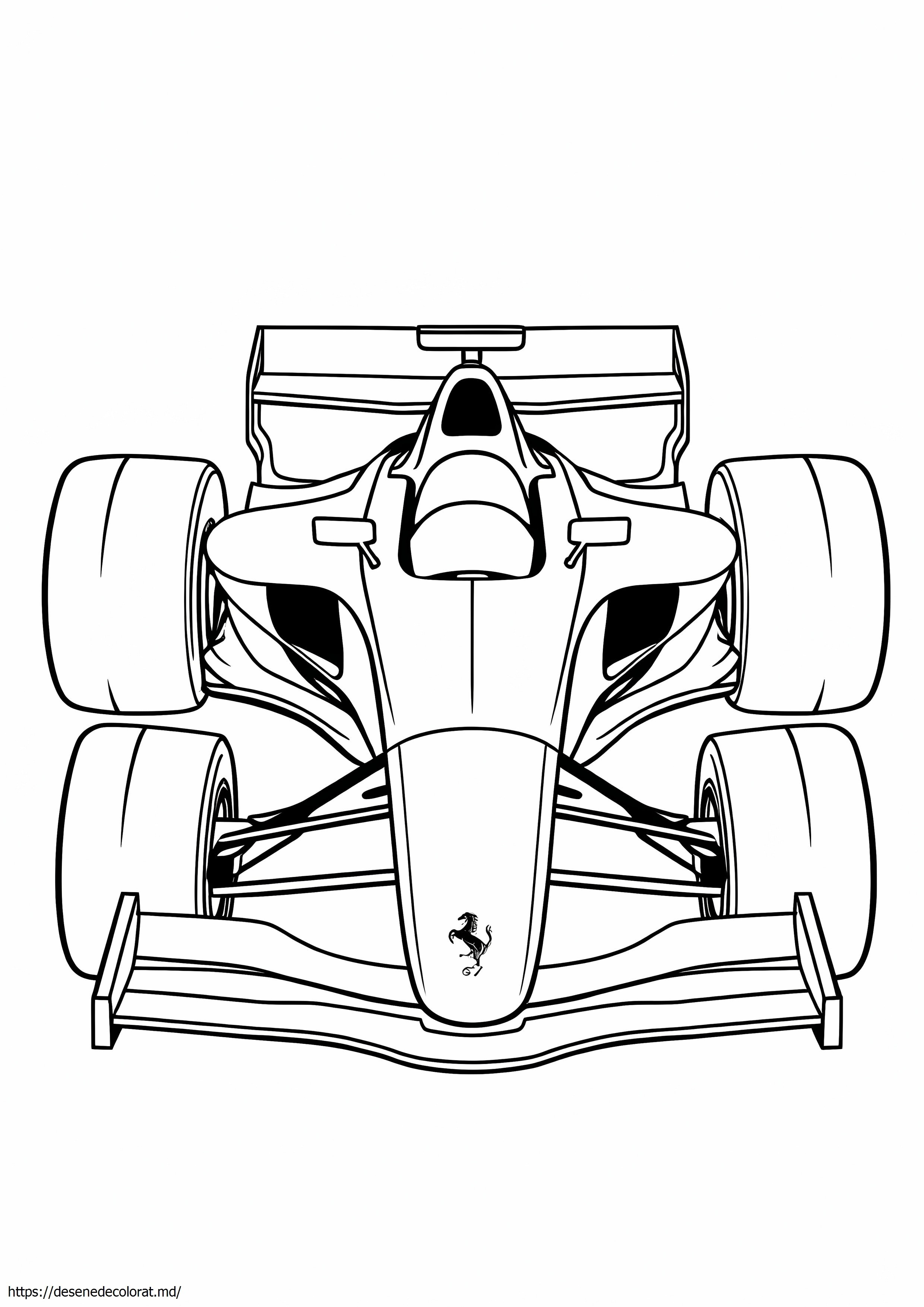 Ferrari f1 desen de colorat