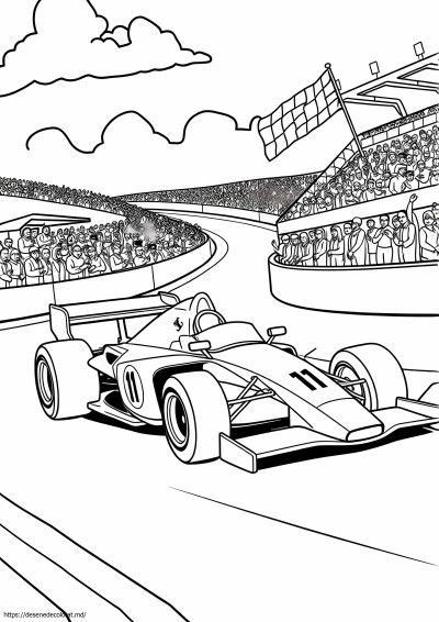 Ferrari f1 desen de colorat