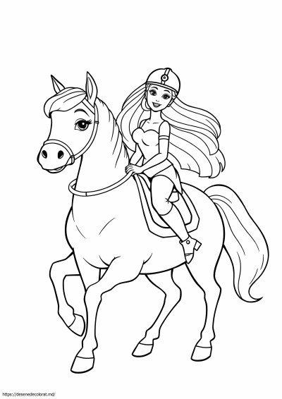 Barbie de colorat - Desene, fise si imagini de Barbie de colorat