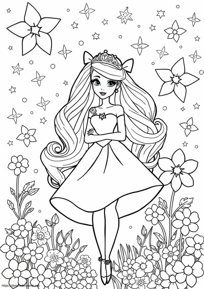 Barbie de colorat - Desene, fise si imagini de Barbie de colorat
