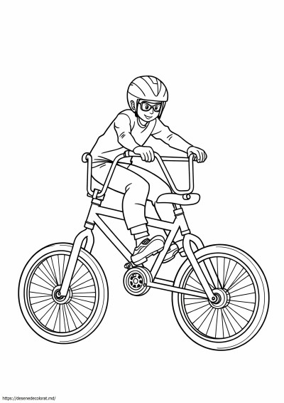 Bicicleta de colorat - Desene, fise si imagini de Bicicleta de colorat