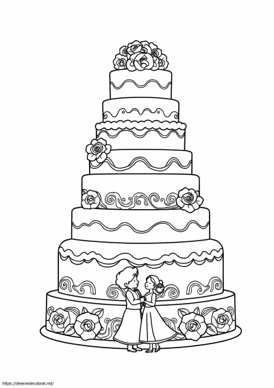 Tort de colorat - Desene, fise si imagini de Tort de colorat
