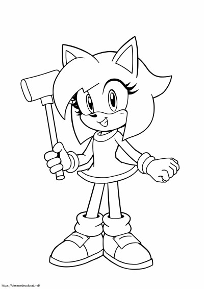 Amy de la Sonic the Hedgehog desen de colorat