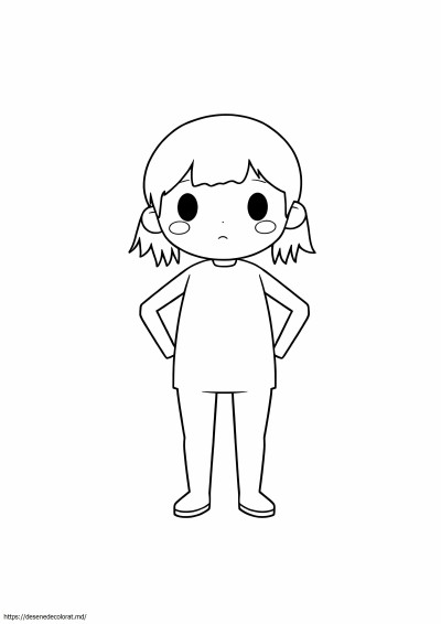 Corp gacha life desen de colorat